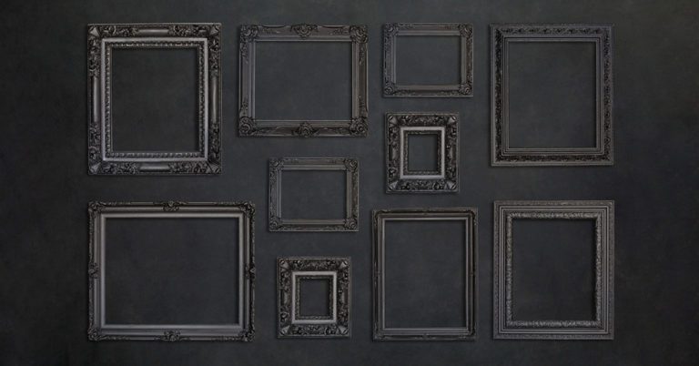 Black on Black Gallery Wall & Frames