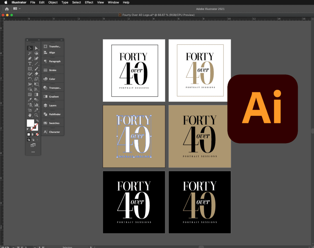 40 Over 40 Logo Templates