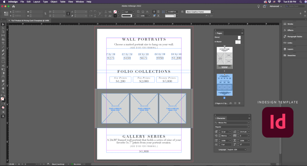 5x7 Product Card Template