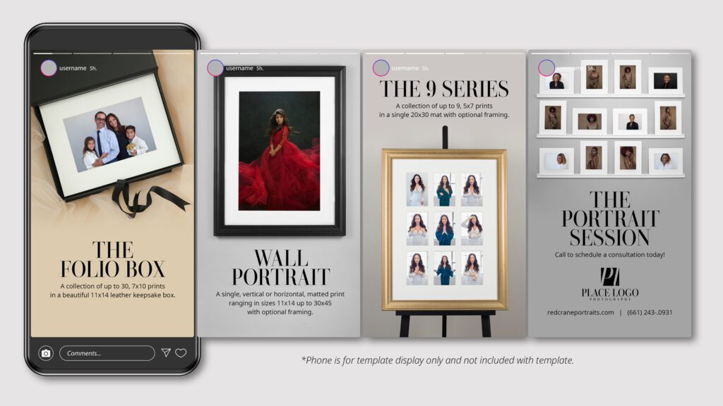 4-Slide Carousel Template for a Social Media Story